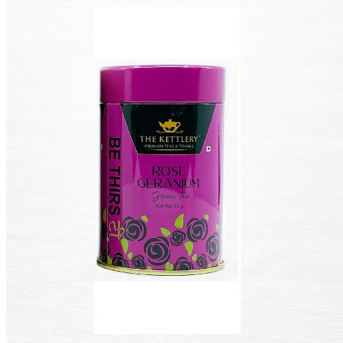 Rose Geranium Green Tea Tin| Loose Tea Gifts| The Kettlery