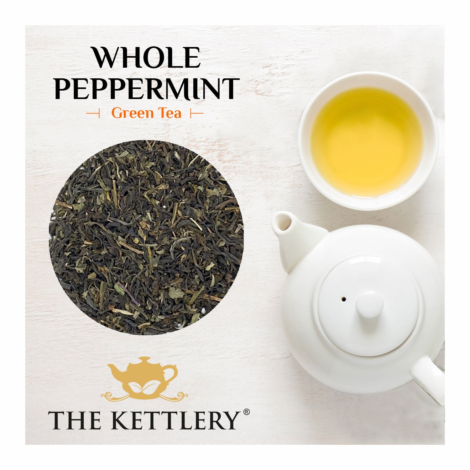 Whole Peppermint Green Tea Tin| Tea Gifts | The Kettlery